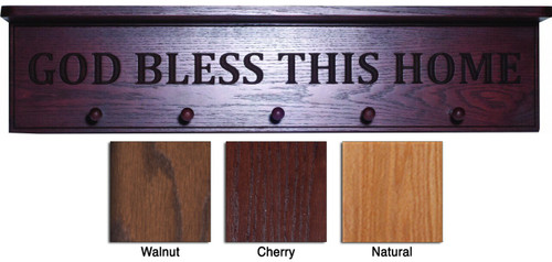 God Bless This Home Engraved Wood Shelf - Catholic to the Max - Online ...