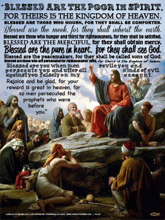 The Beatitudes Explained Poster - Catholic to the Max - Online Catholic ...