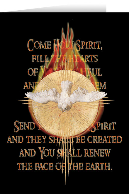 Holy Spirit Fire Confirmation Holy Card - Catholic to the Max - Online ...