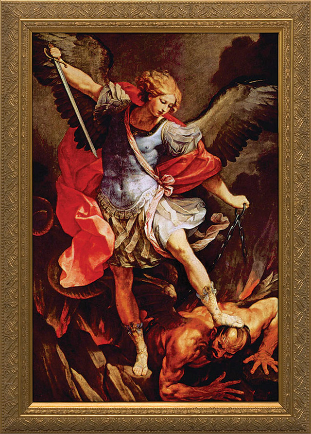 St. Michael the Archangel - Gold Framed Art - Catholic to the Max ...