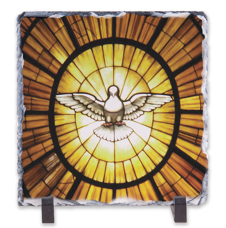 Holy Spirit Square Slate Tile