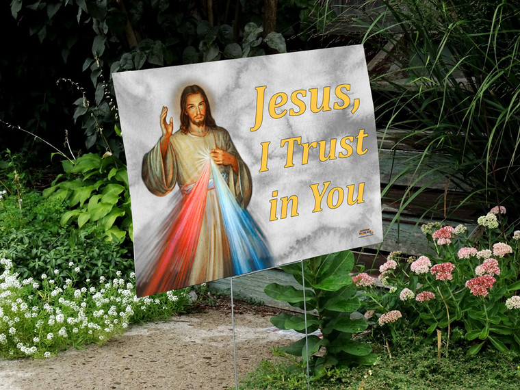 Divine Mercy Horizontal Yard Sign - Catholic to the Max - Online ...