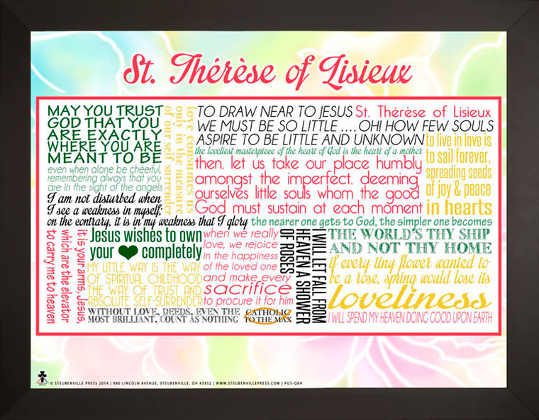 Saint Therese of Lisieux Quote Poster