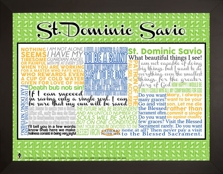 Saint Dominic Savio Quote Poster
