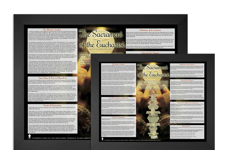 The Mass & Eucharist Explained Poster (Classic) - Catholic to the Max ...