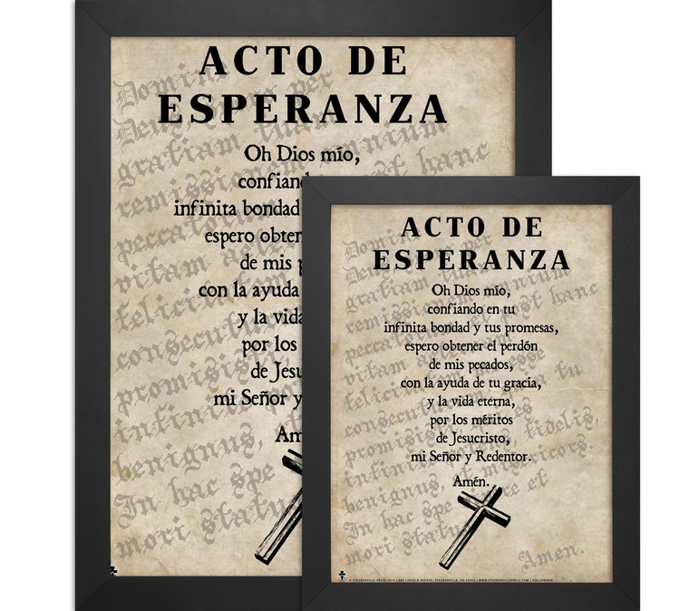 Spanish Act of Hope Poster - Catholic to the Max - Online Catholic Store