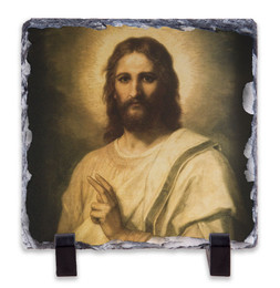Figure of Christ Square Slate Tile
