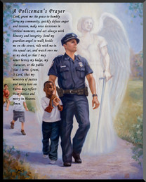 The Protector: Police Guardian Angel Wall Plaque with Policeman's ...