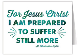 "For Jesus Christ" Quote Note Card