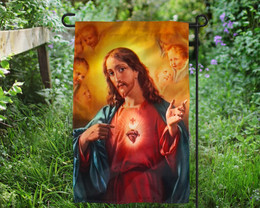 Sacred Heart of Jesus Outdoor Garden Flag - Catholic to the Max ...