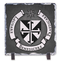 Dominican Emblem Square Slate Tile