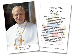 Pope Leo XIV Formal Portrait 3x5 Holy Cards - Catholic to the Max ...