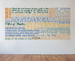 Saint Joseph Quote Wall Decal - Catholic to the Max - Online Catholic Store
