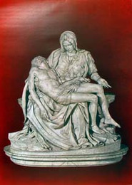 Pieta on Red Print - Catholic to the Max - Online Catholic Store
