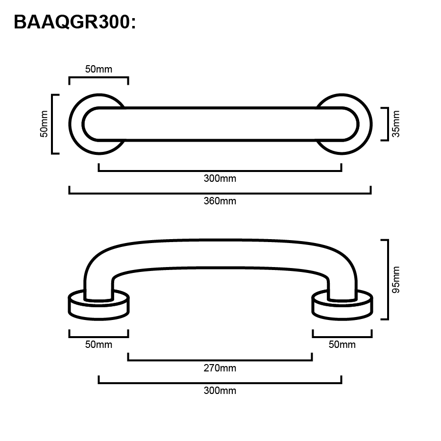 Aquila - Grab Rail 300mm