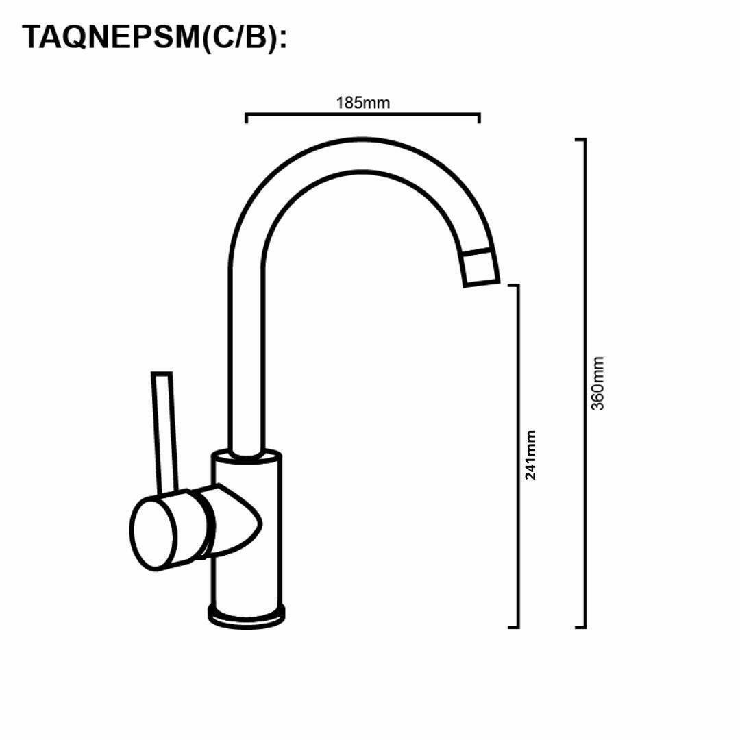 Buy Neptune - Chrome Gooseneck Sink Mixer