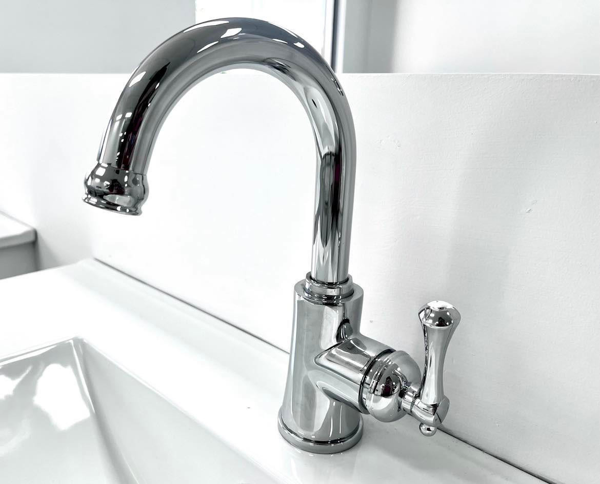 Roma - Chrome Gooseneck Sink Mixer