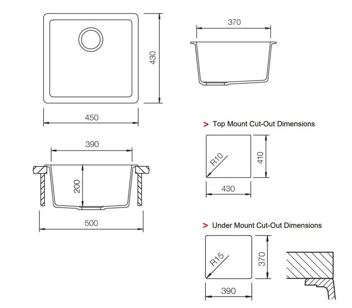Buy Essence 10 - Quartz Single Bowl Sink
