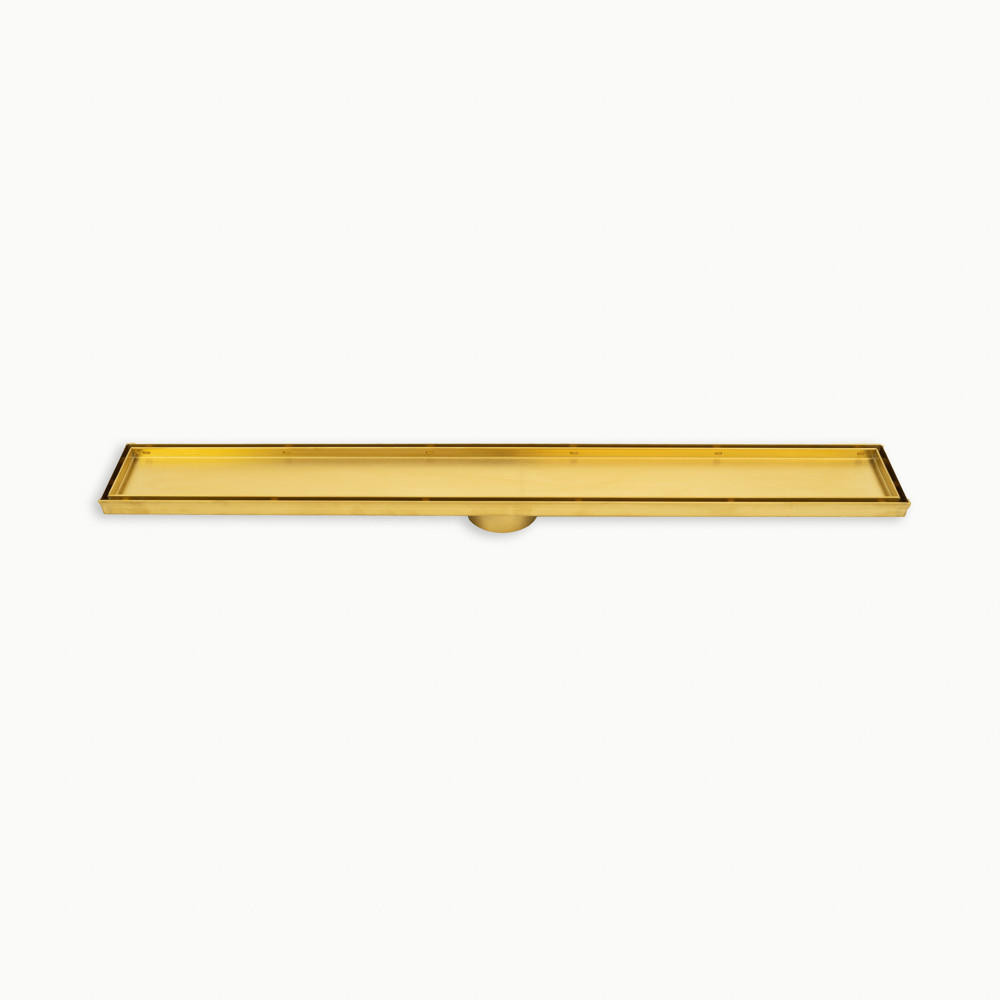 Buy Brushed Gold Floor Channel With Tile Insert 900mm - 38mm Outlet