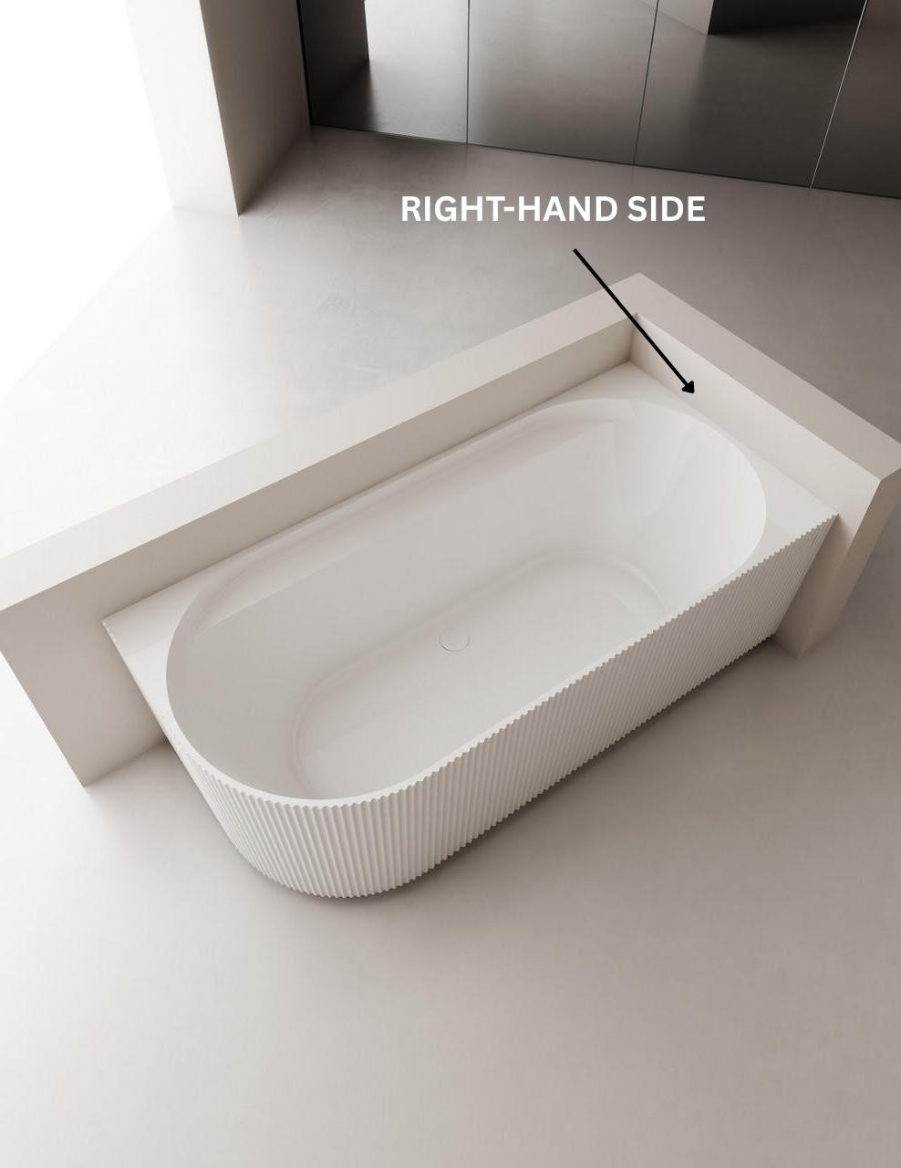 Buy Miami Fluted - Corner Freestanding Bath 1500mm (Left or Right Hand)