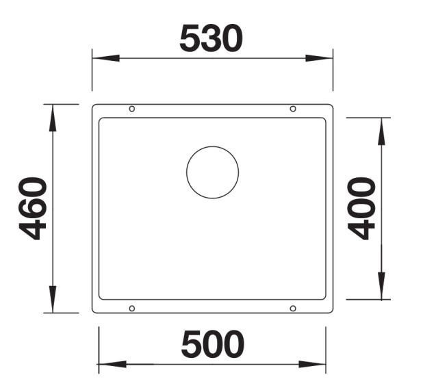 Buy Blanco Rotan 500 - Black Granite Single Undermount Sink