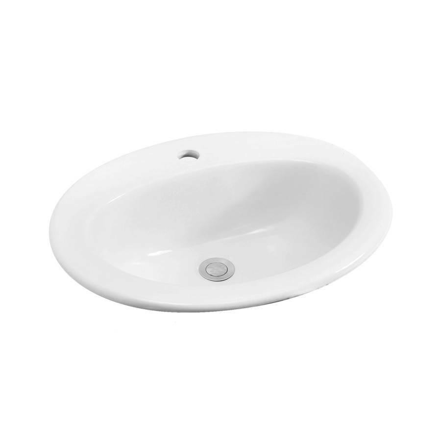 Buy Atlantic 530 - White Inset Basin (1 Tap Hole)