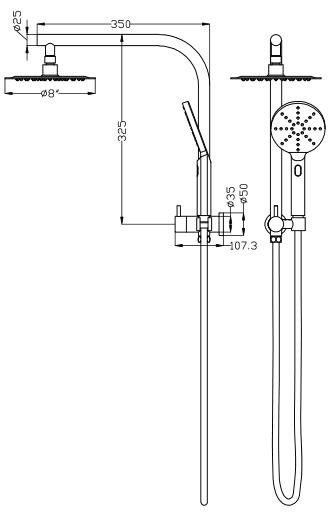 Buy Jade - Chrome 350mm Shower Set