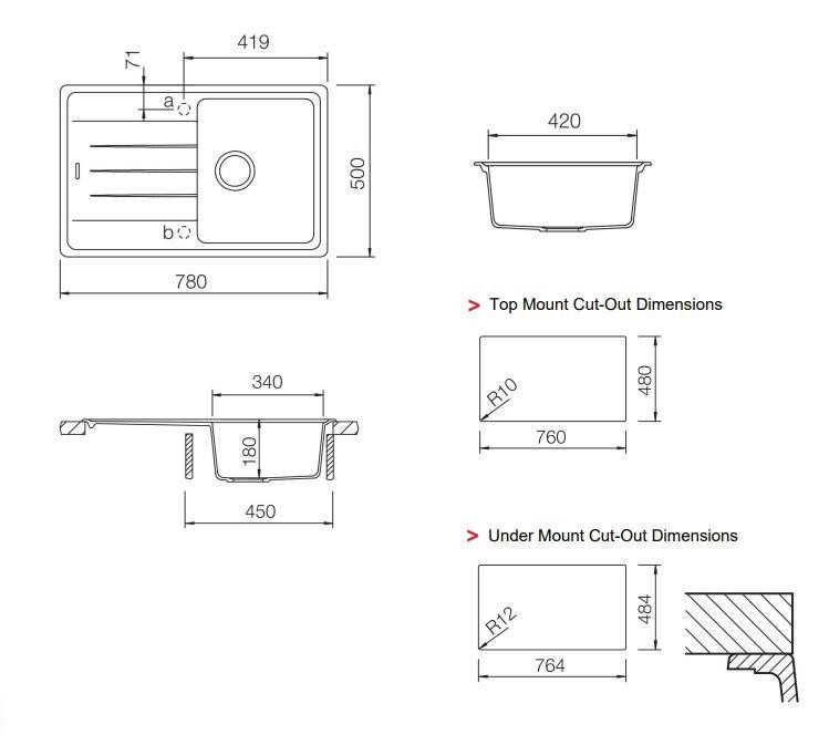 Buy Essence 100 - Quartz Single Bowl Sink (Left Hand Bowl)