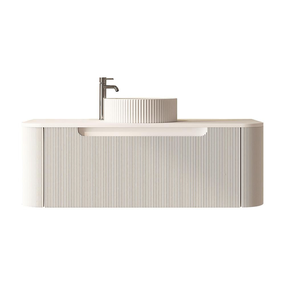 Buy Roma - Fluted Vanity (Package) Wall Hung 1200mm + Vanity Top