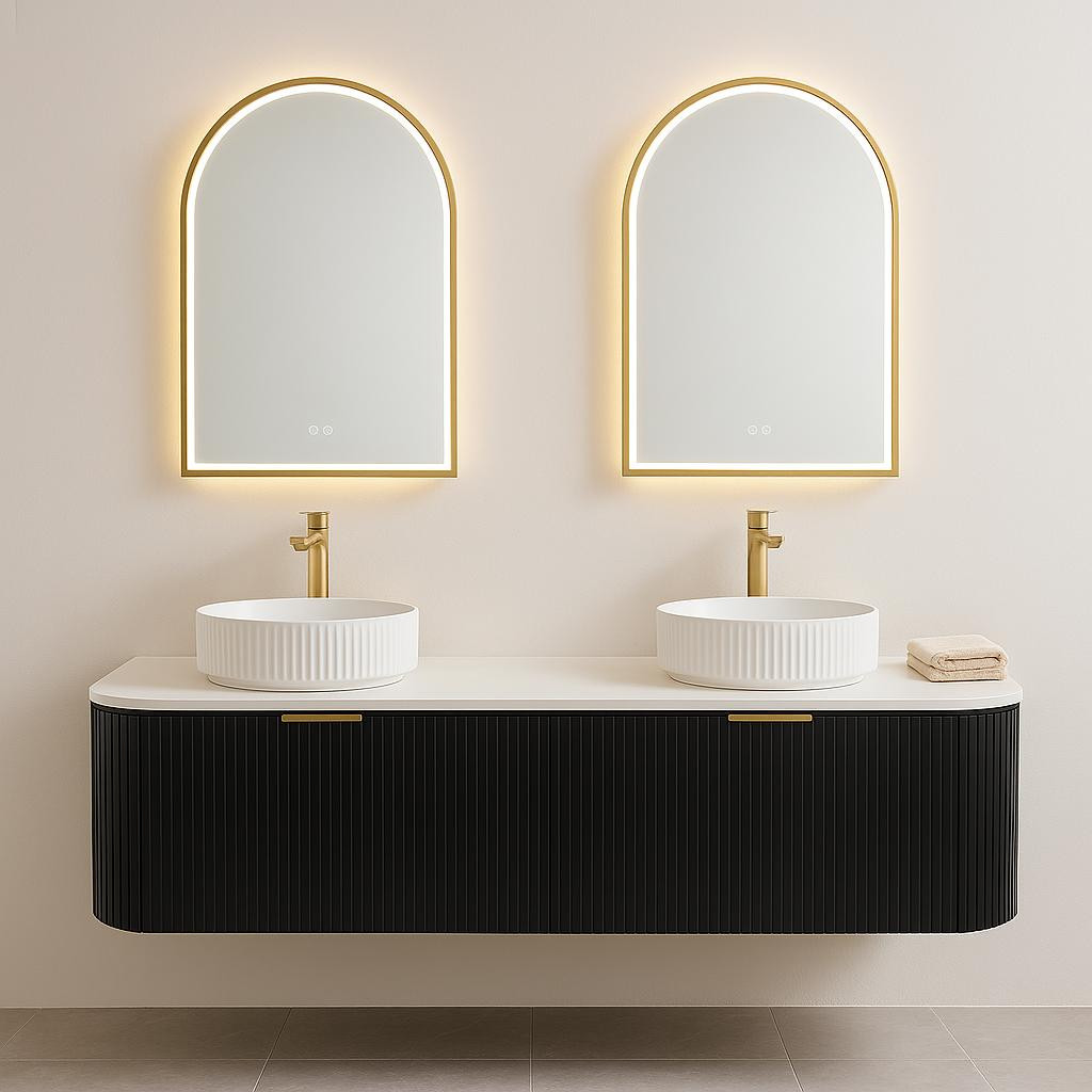 Buy Zehra - Vanity Cabinet Wall Hung & Double Top Options Available 1800mm