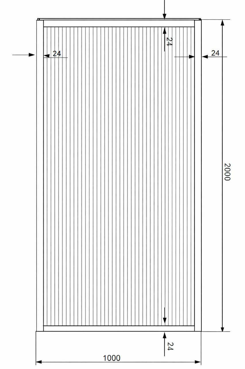 Buy Verve - Black 1000 Framed Shower Screen with Fluted toughened 10mm ...