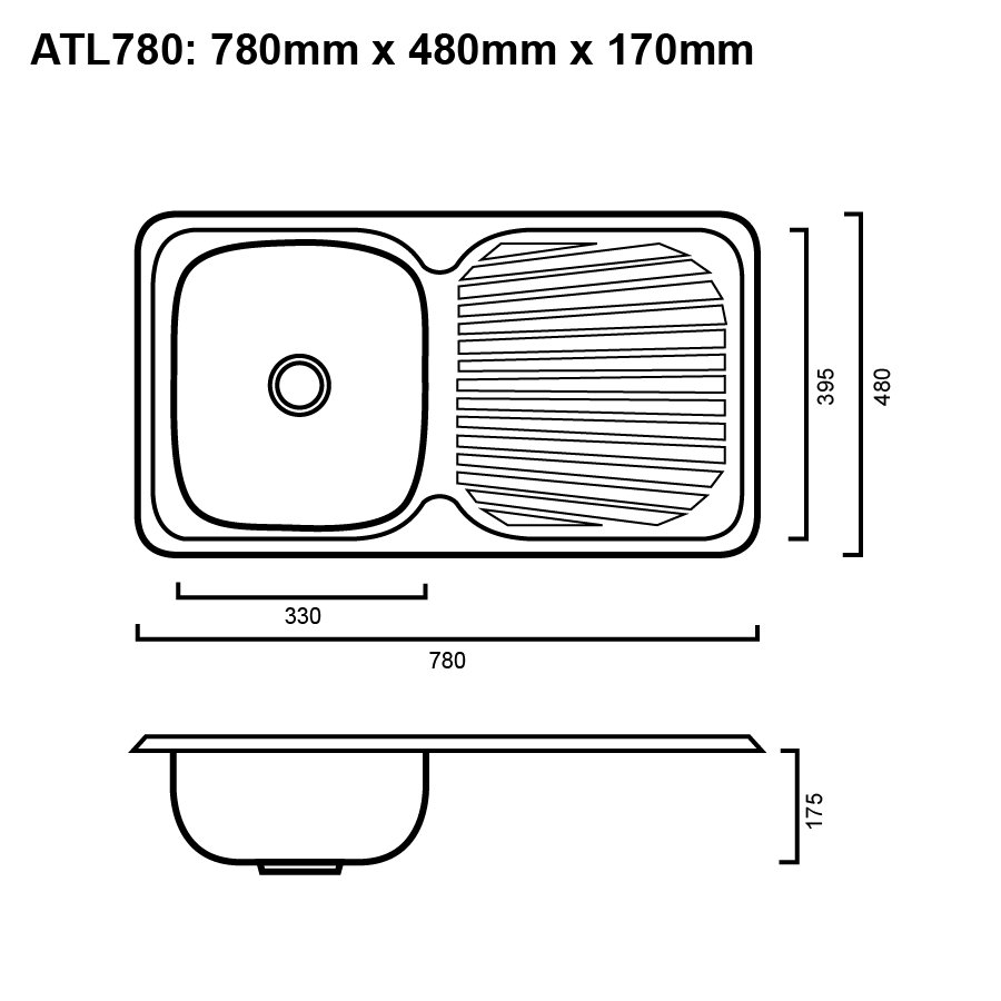 Buy Atlantic 780 - Inset Sink