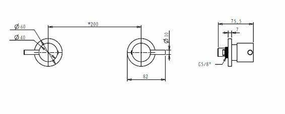 Buy Bella - Gun Metal Wall Top Assemblies