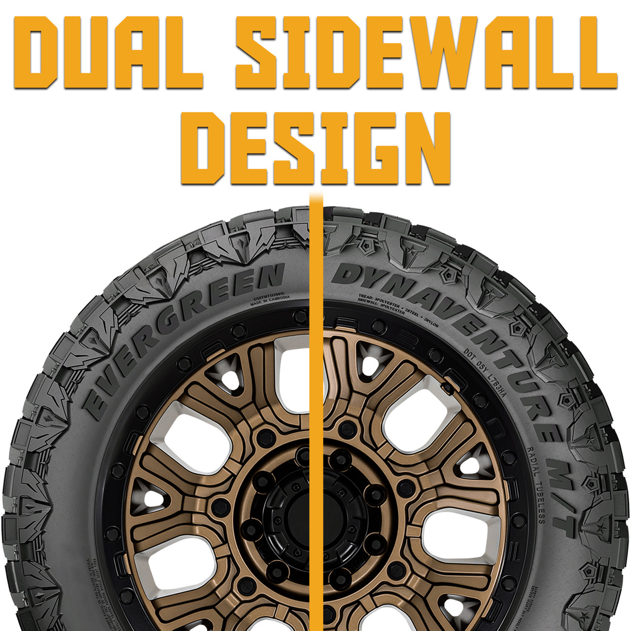 Evergreen DynaVenture M/T (3 Ply Sidewall) LT 33X12.50R17 120Q E (10 Ply)