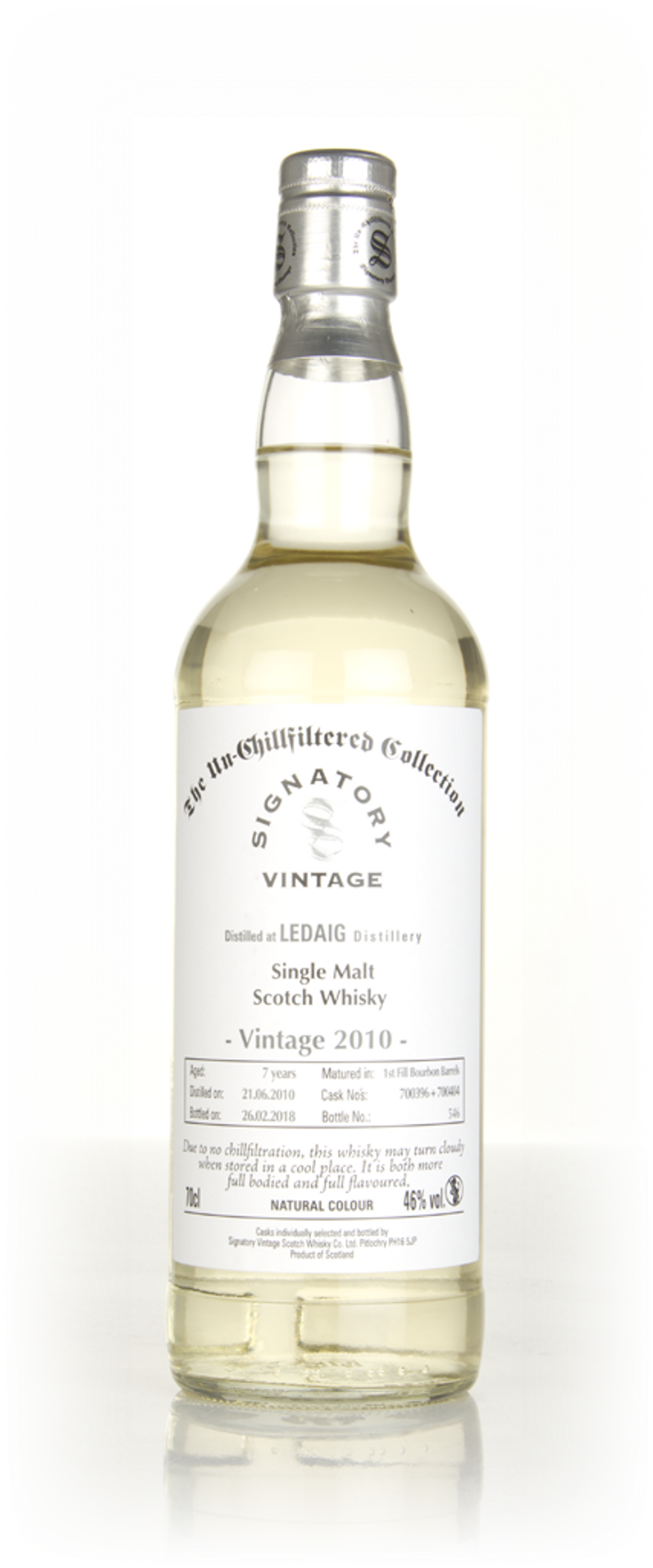 Ledaig 6 Year Old 2010 (casks 700316 & 700317) - Un-Chillfiltered Collection (Signatory) 70cl ...
