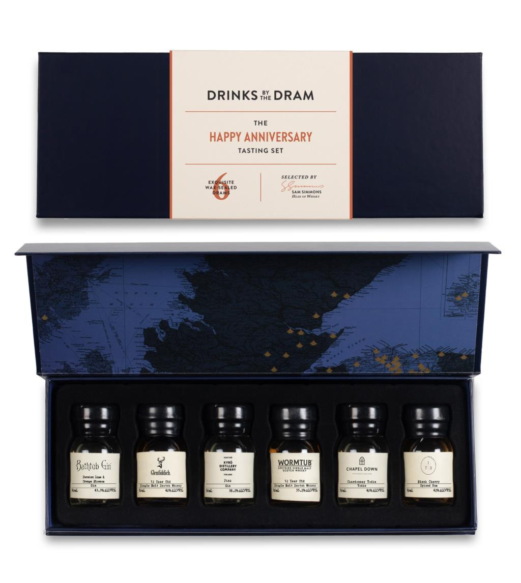 Happy Anniversary Mixed Spirits Set (Blue) 18cl | Master Of Malt