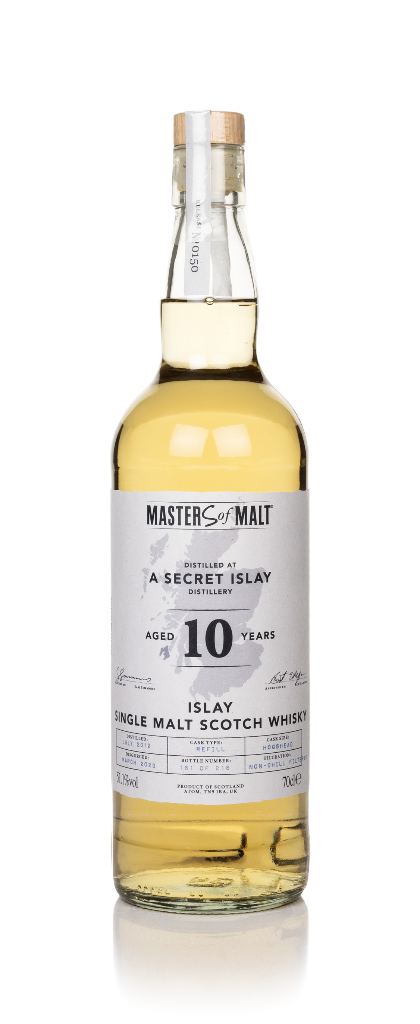 Secret Islay Distillery 10 Year Old 2012 (Masters of Malt) 70cl Whisky ...