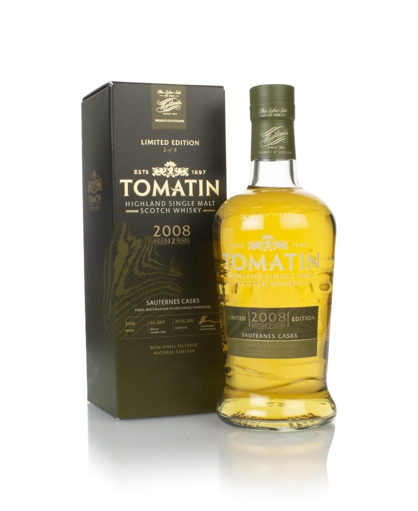 Tomatin 12 Year Old 2008 Sauternes Cask Finish - French Collection 70cl ...