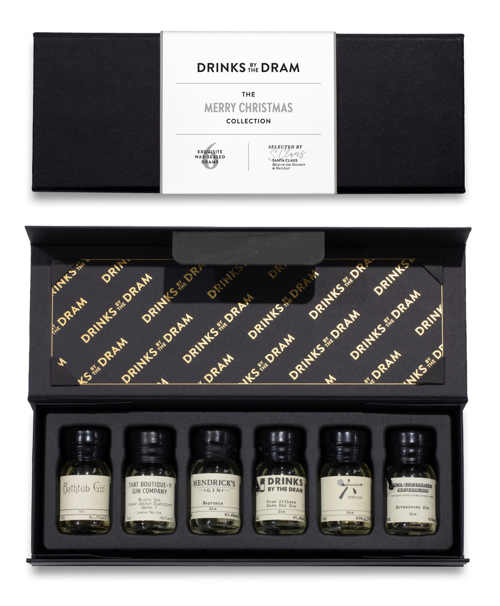 Merry Christmas Gin Tasting Set (Black) 18cl | Master Of Malt