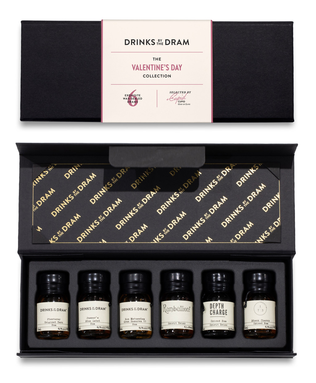 Valentines Rum Tasting Set (Black) 18cl | Master Of Malt
