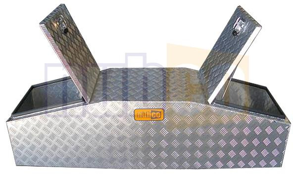 1770X550X400MM ALUMINIUM ECONO GULLWING UTE BOX - Nubco