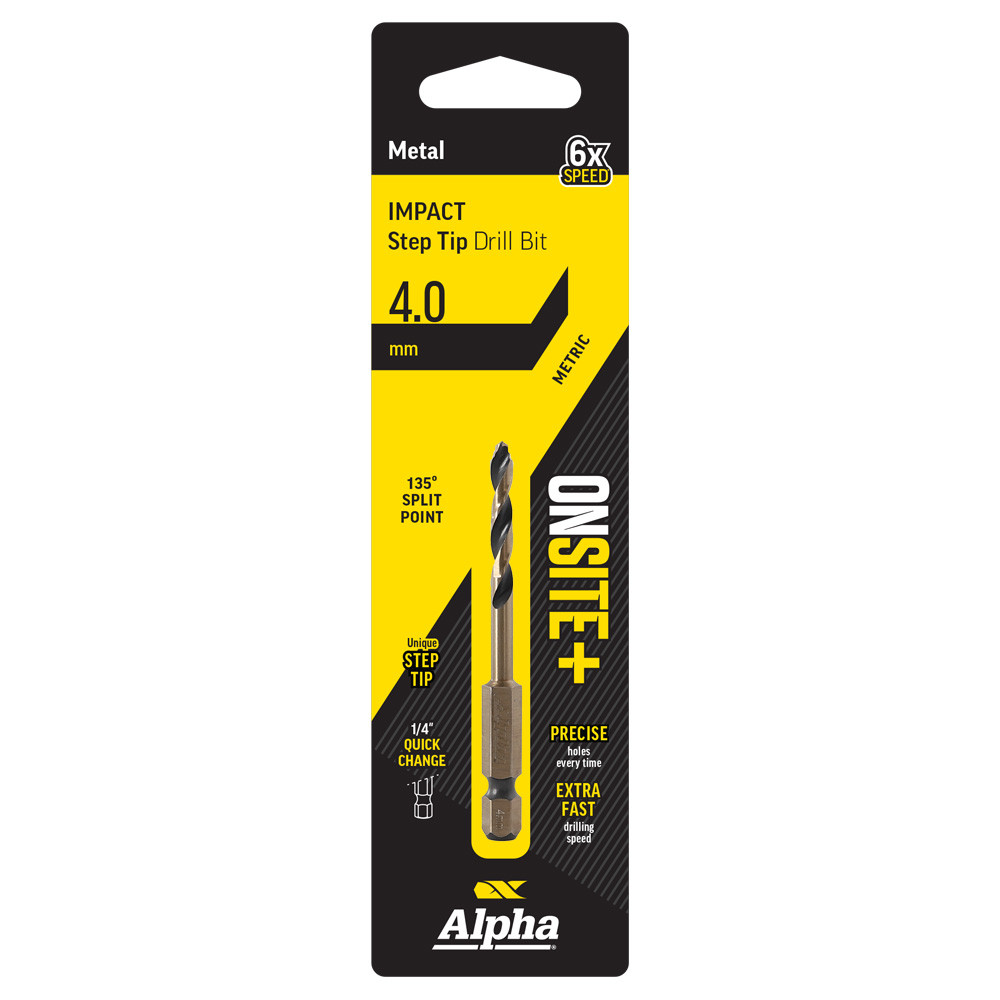 4.0MM ONSITE PLUS IMPACT STEP TIP DRILL BIT - Nubco
