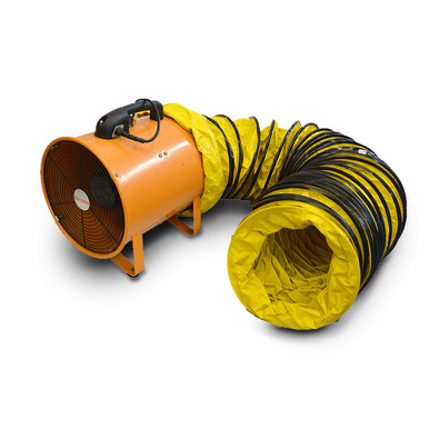 300MM IND. AIR BLASTER / VENTILATION FAN & 5MTR DUCTING - Nubco