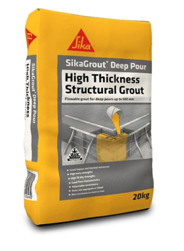 20KG SIKAGROUT DEEP POUR HIGH THICKNESS STRUCTURAL GROUT - Nubco