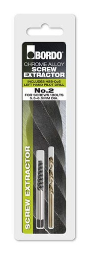SCREW EXTRACTOR - #2 - WITH DRILL - Nubco