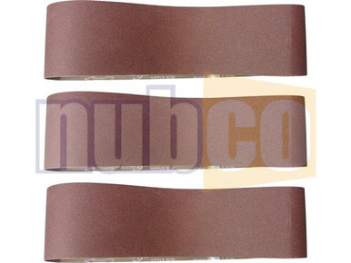 3PK 1220X150MM 80G ALUMINIUM OXIDE LINISHING BELTS - Nubco