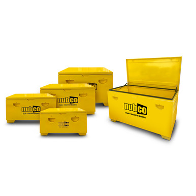1219X799X850MM YELLOW STEEL SITE BOX - Nubco