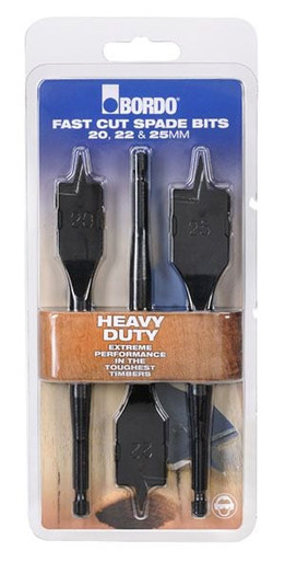 3PCE 19,22,25MM SPADEBIT SET - Nubco