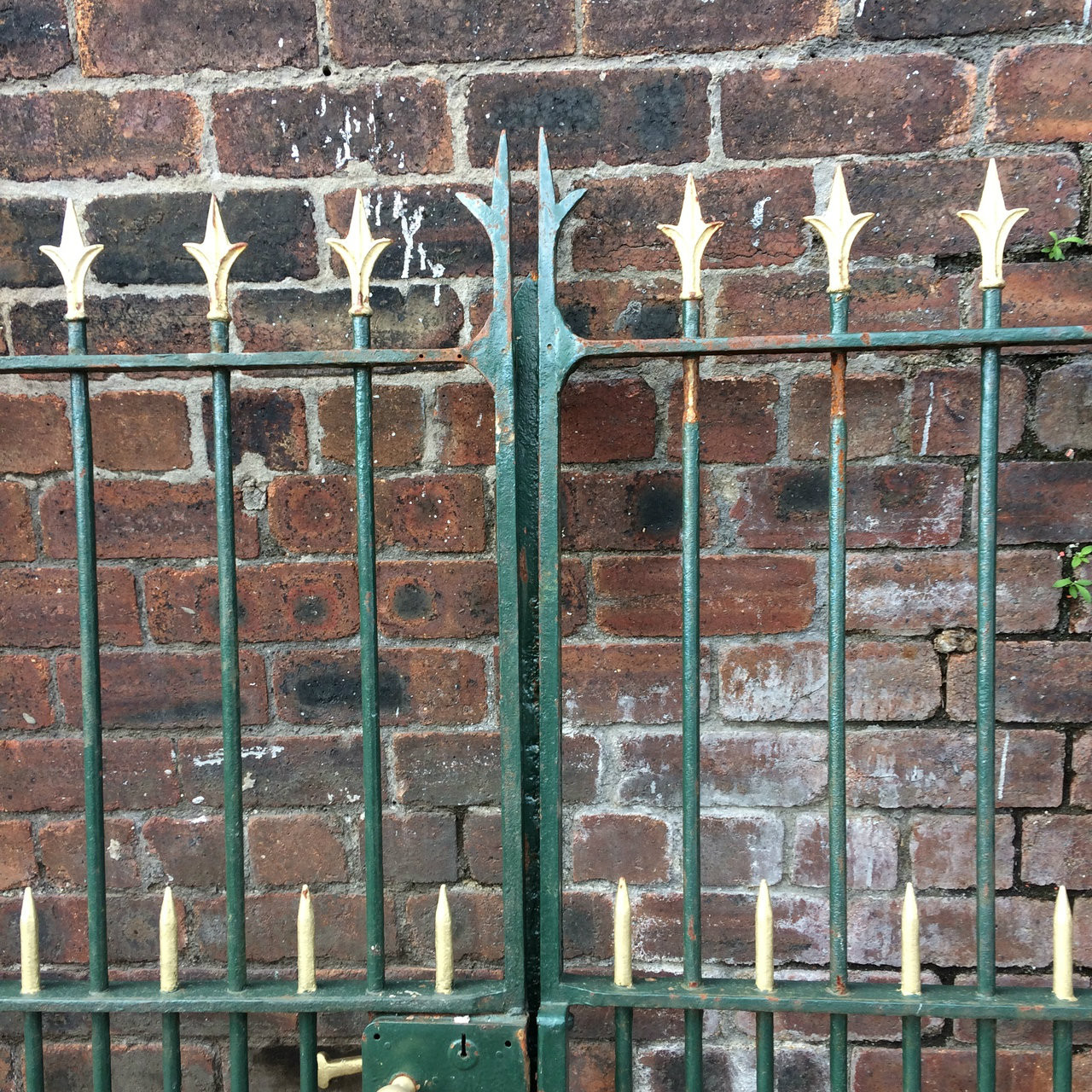 ** SOLD ** Large set of Victorian/ Edwardian painted cast/ wrought iron ...