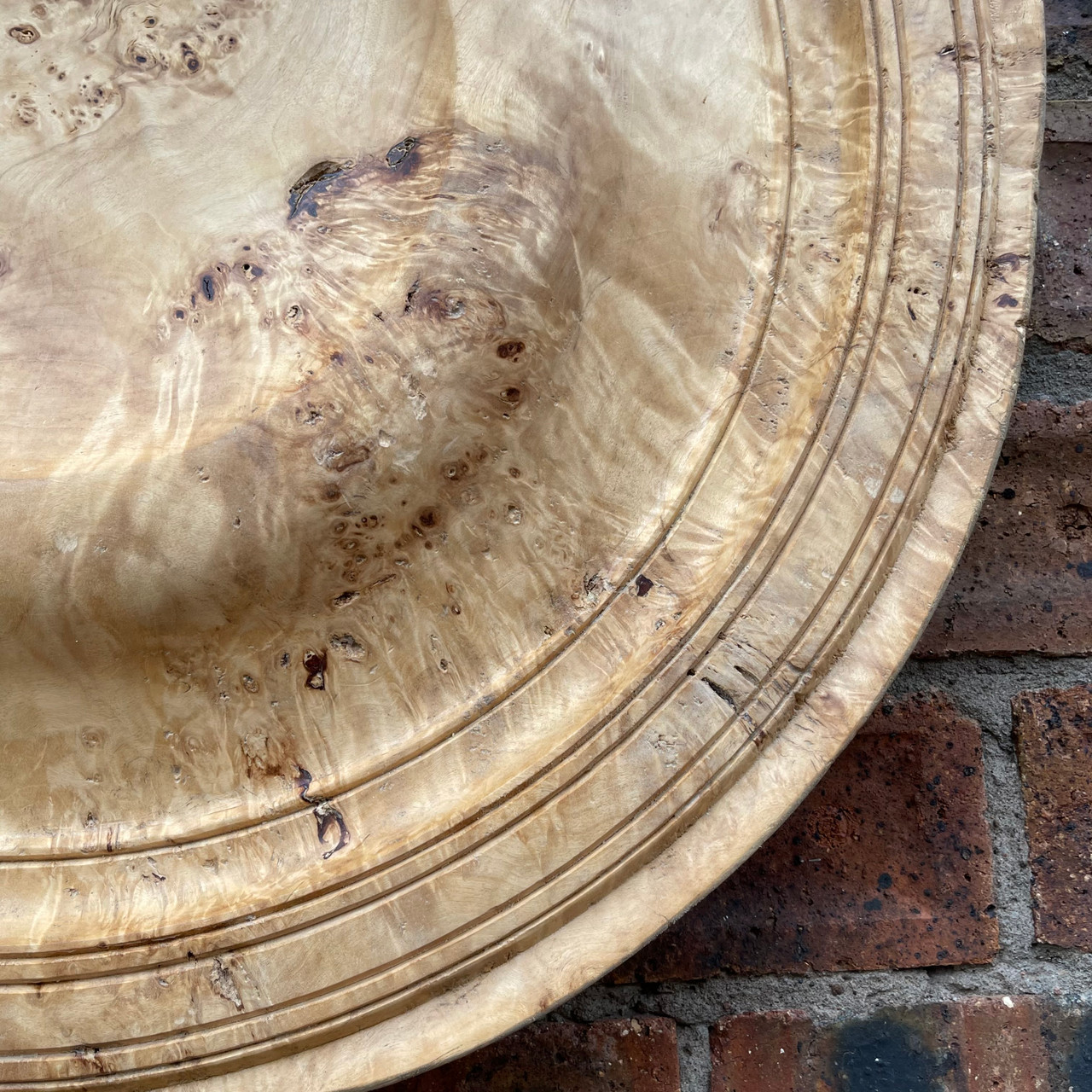 ** SOLD OUT ** Poplar Burr very large turned wood charger - Glasgow Salvage